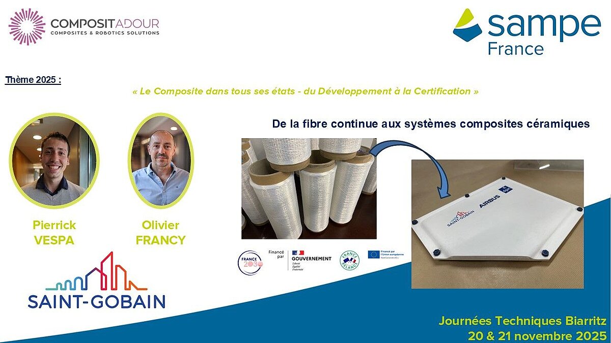 Septième conférence dévoilée des Journées Techniques du SAMPE France ...